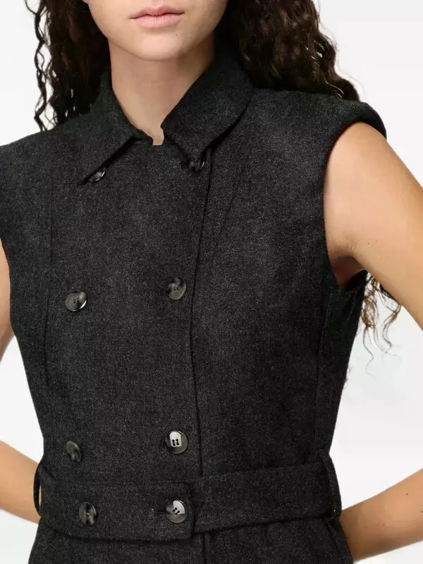 CRIDA MILANO Double-breasted Belted Midi Dress