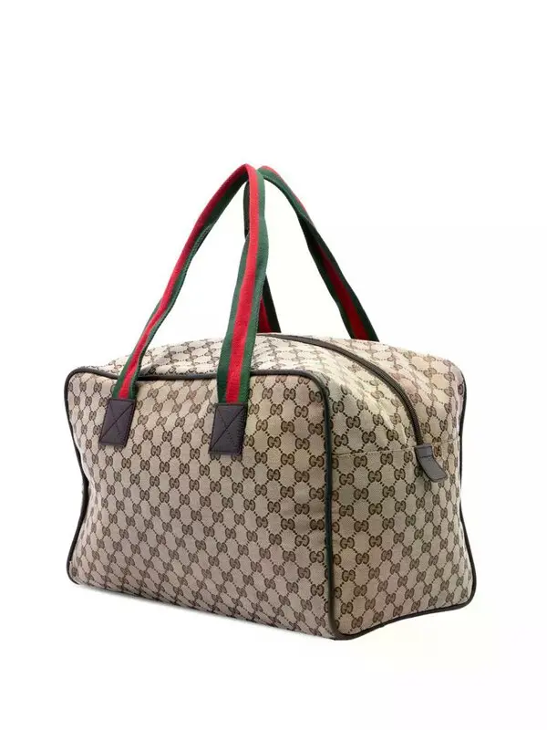 Gucci 2016-2026 Gg Canvas Web Duffle Bag Travel Bag