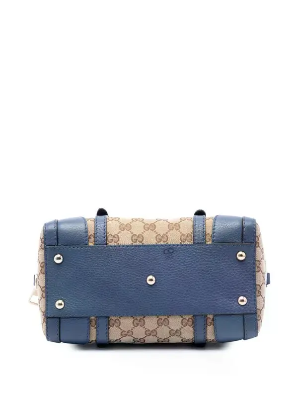 Gucci 2016-2026 Small Gg Canvas Belted Boston Bag Satchel