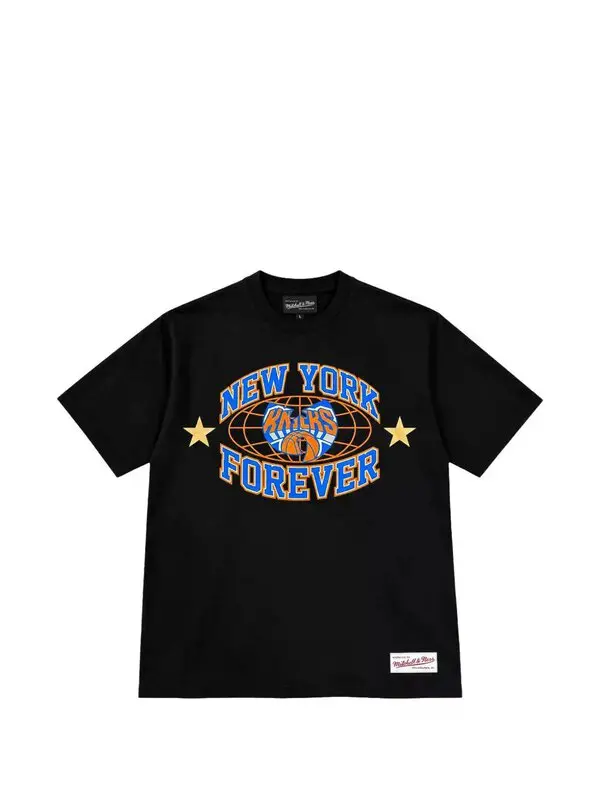 Mitchell & Ness X Wu-tang X Nba New York Knicks Ny Forever T-shirt - Black