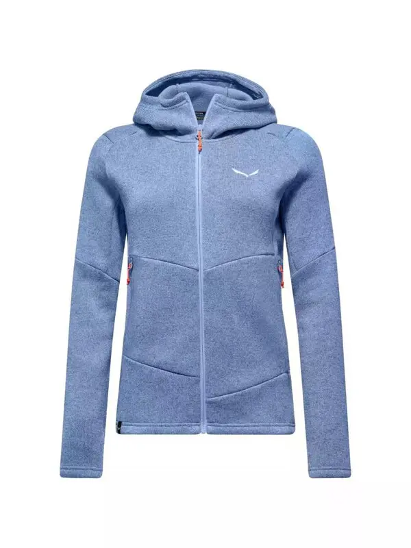 SALEWA Logo-embroidered Zip-up Hoodie