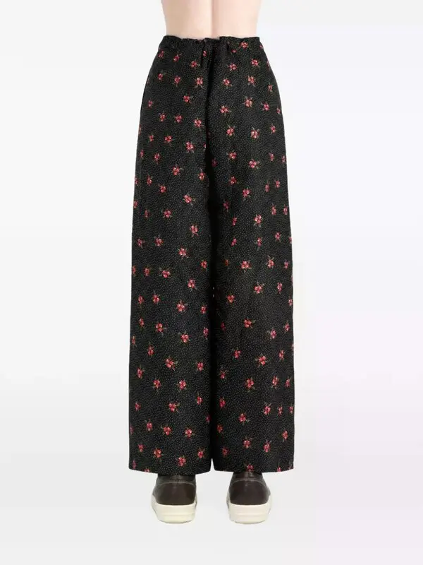COMME DES GARÇONS TAO Floral-print Drawstring Trousers