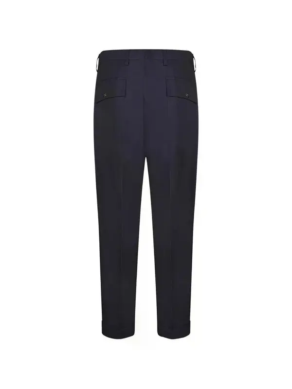 DELL'OGLIO Pleated Turn-up Trousers