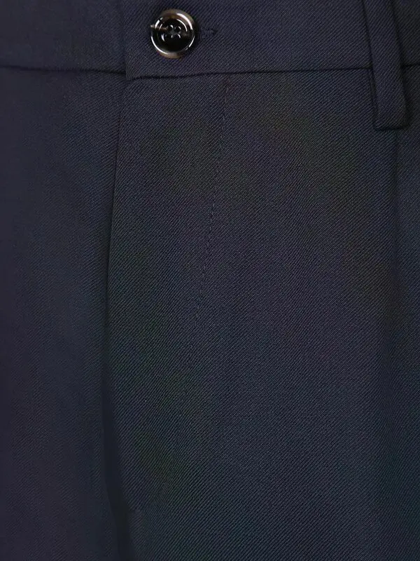 DELL'OGLIO Pleated Turn-up Trousers