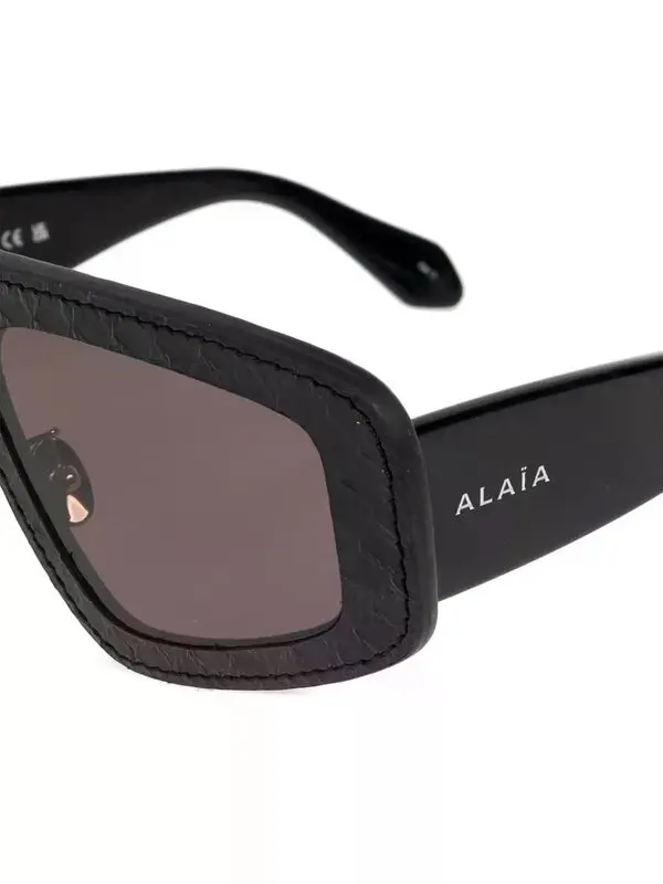 Alaïa Textured Rectangle Sunglasses