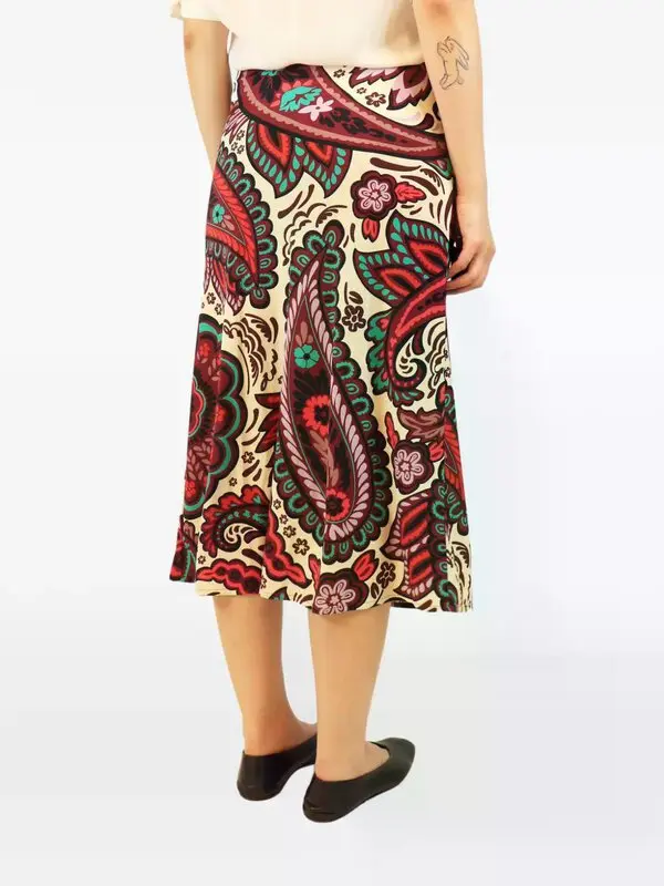 SIYU Paisley-print Midi Skirt