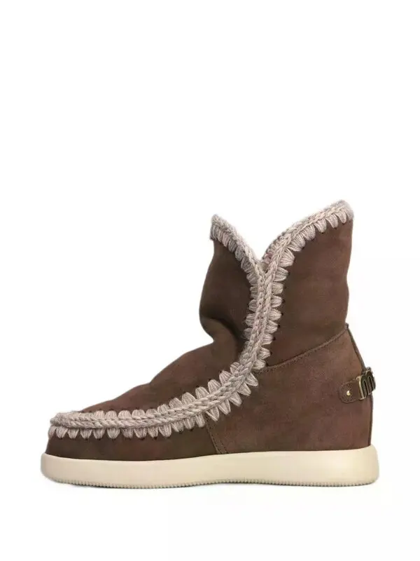 Mou Crochet-trim Ankle Boots