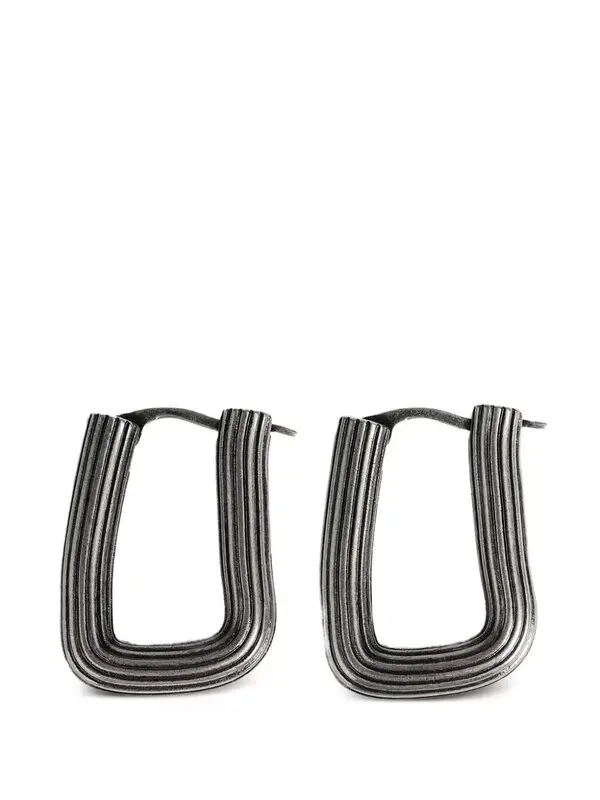Khaite Santa Fe Rectangular Earrings - Silver