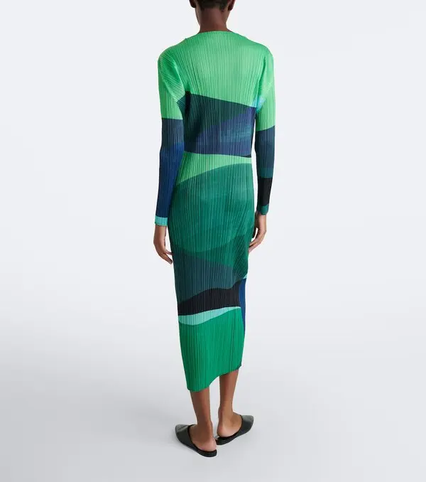 Issey Miyake Orbit Pleated Midi Dress