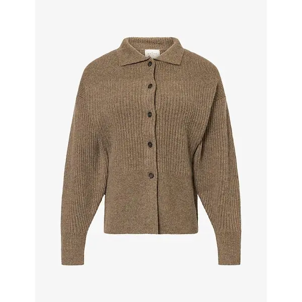 Le Kasha Ribbed Long-sleeve Cashmere Knitted Cardigan