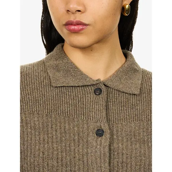 Le Kasha Ribbed Long-sleeve Cashmere Knitted Cardigan