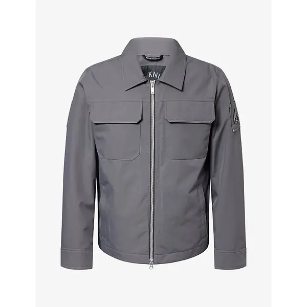 Moose Knuckles Jacques Logo-badge Woven Jacket - Cement
