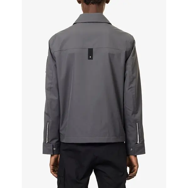 Moose Knuckles Jacques Logo-badge Woven Jacket - Cement