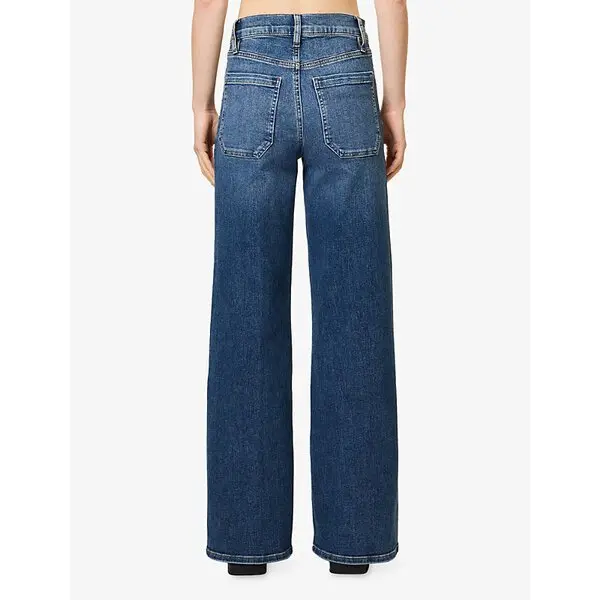 FRAME Le Slim Palazzo High-rise Stretch-denim Jeans