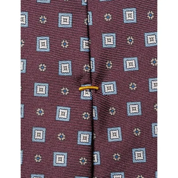 Eton Medallion Floral-print Silk Tie - Dark Red
