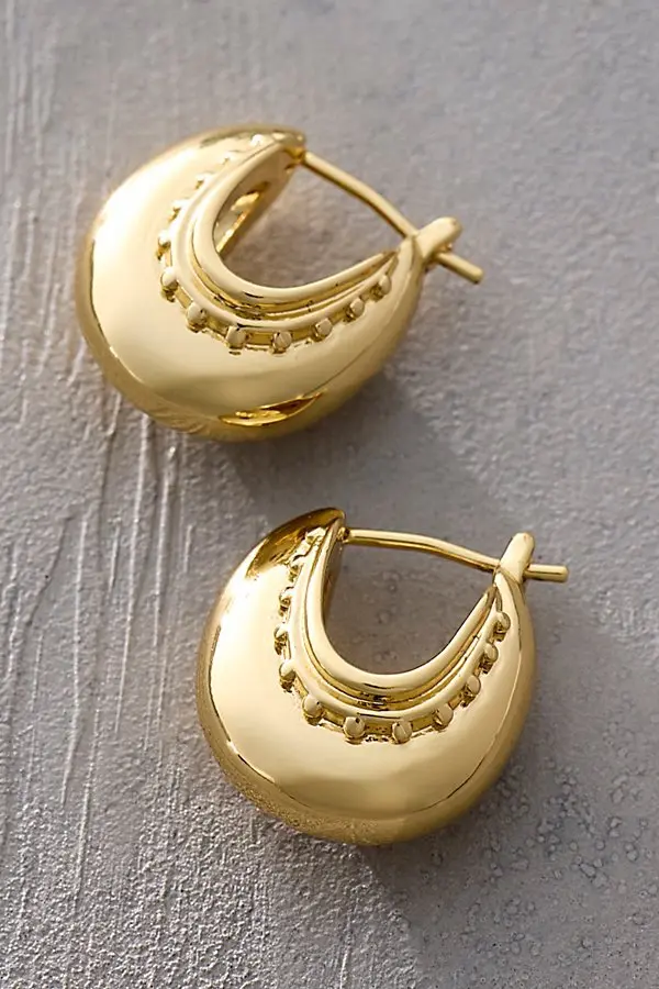 GHOST LONDON X Helena Hoop Earrings At - Gold