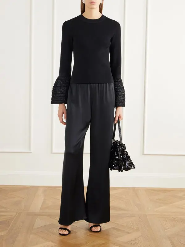 Simkhai Roni Satin Wide-leg Pants