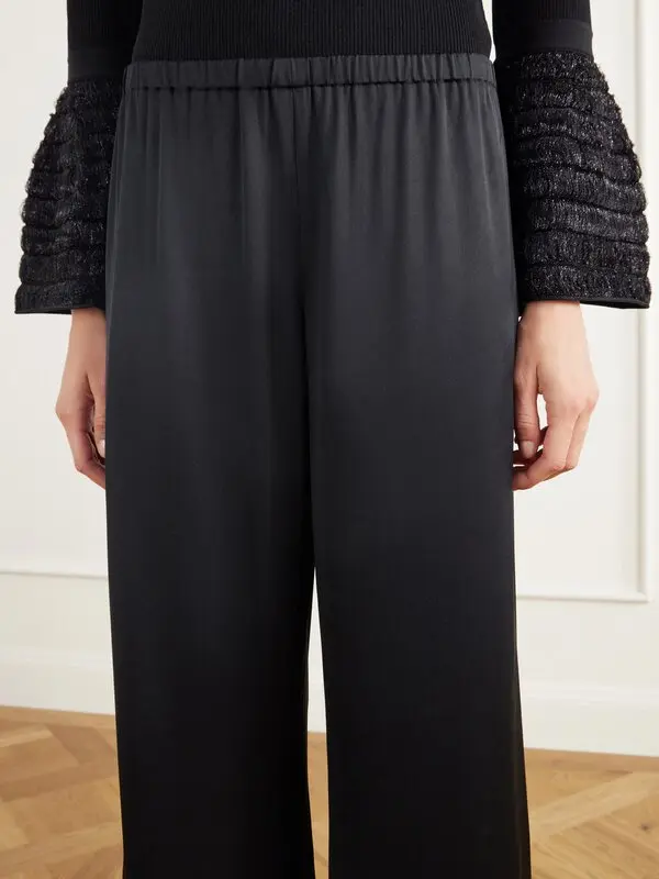 Simkhai Roni Satin Wide-leg Pants