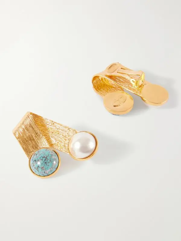 SONIA PETROFF Ribbon Embellished -tone Earrings