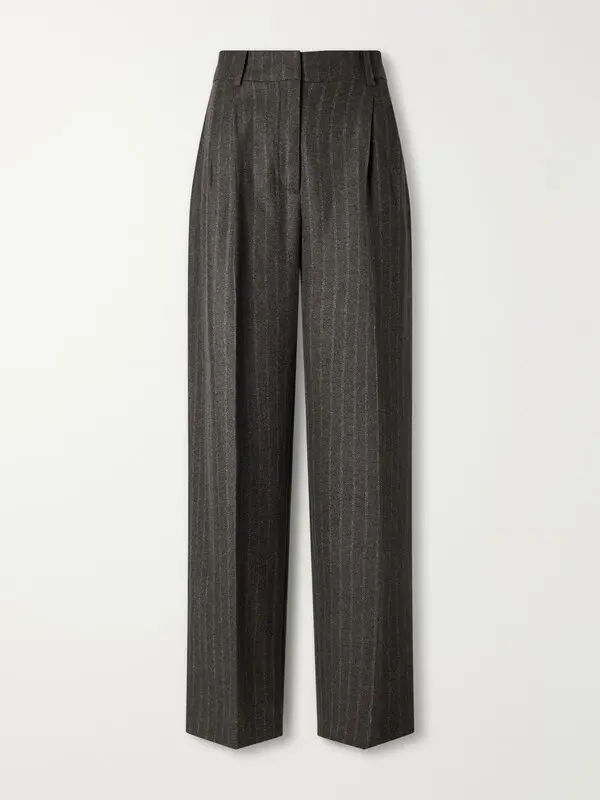 SKALL STUDIO Harry Pinstriped Recycled Wool-twill Straight-leg Pants
