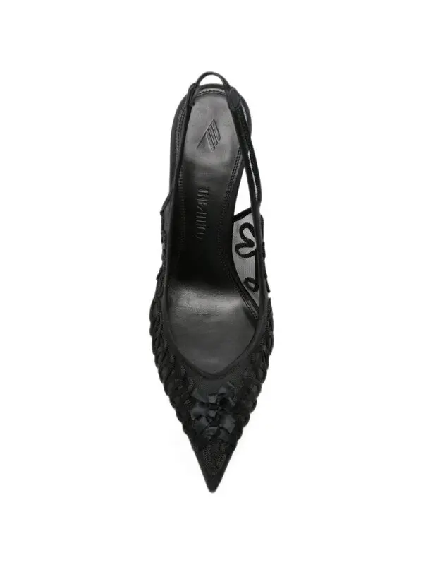 Attico Cheope Embroidered Mesh Pumps
