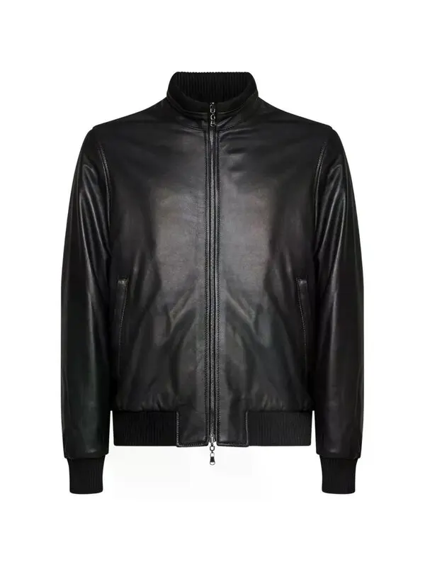 BARBA NAPOLI Zip-up Leather Jacket