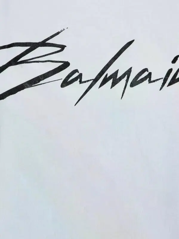 Balmain Logo-print Cap-sleeve T-shirt