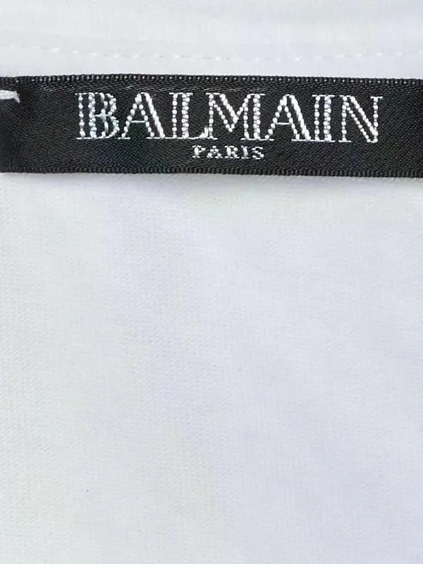 Balmain Logo-print Cap-sleeve T-shirt