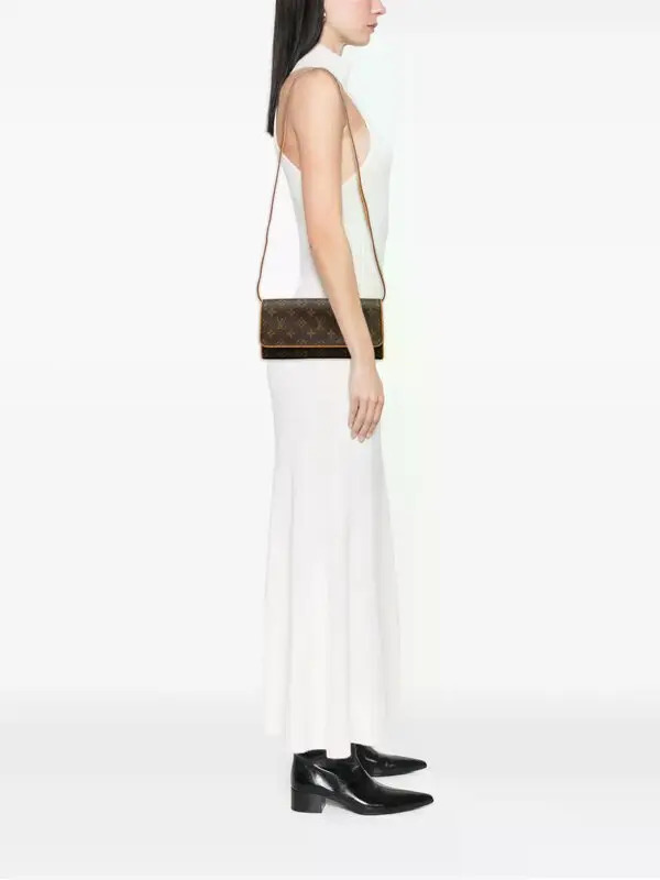 LOUIS VUITTON 2001 Monogram Pochette Twin Gm Crossbody Bag