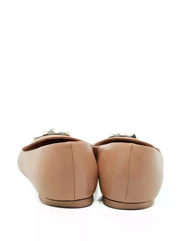 Valentino Garavani Rockstud Cap-toe Ballet Flats