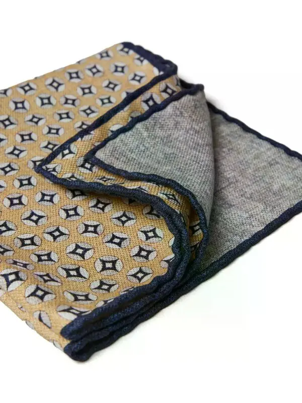 Brunello Cucinelli Geometric-pattern Pocket Square - Neutrals