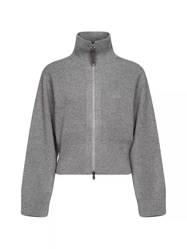 Brunello Cucinelli Ribbed-knit Zip-up Sweater