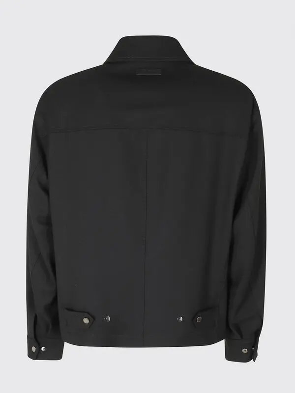 PAOLO PECORA Cotton Shirt Jacket With Zip Closure
