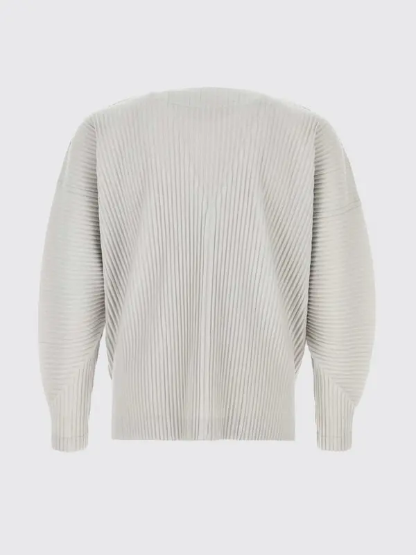 Issey Miyake Homme Plissé Pleated V-neck Buttoned Cardigan