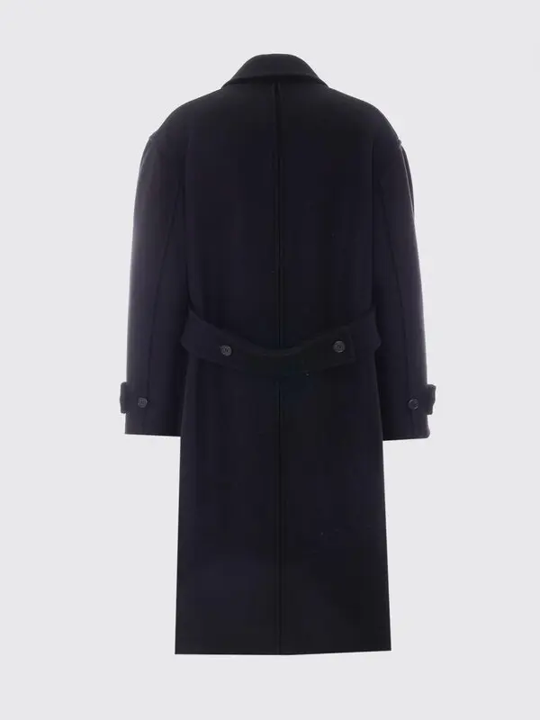 LANVIN Double-breasted Long Coat In Pure Virgin Wool With Classic Lapels