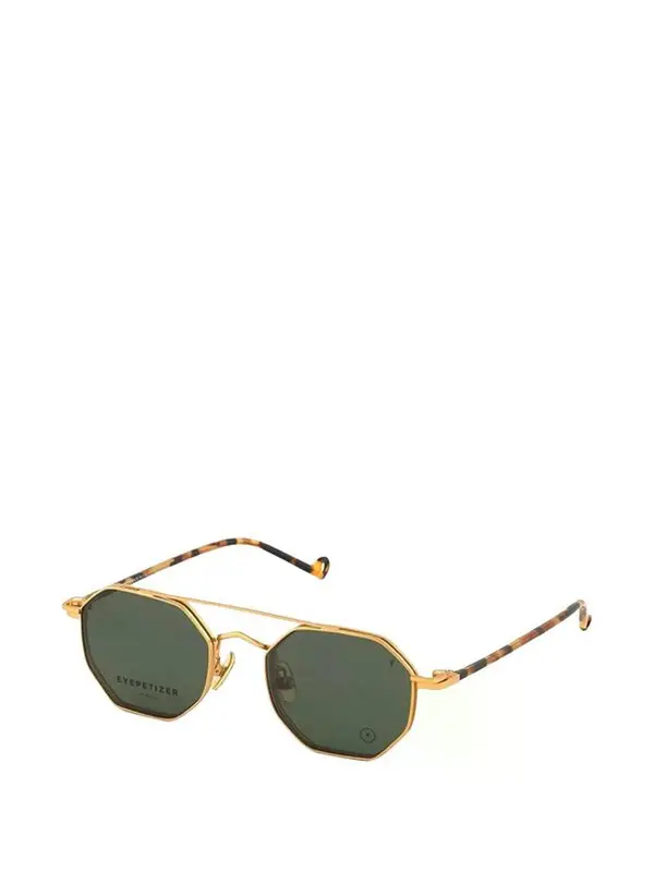 EYEPETIZER Lime Vista Geometric-frame Sunglasses