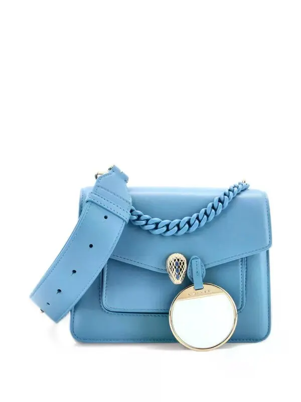 BVLGARI Serpenti Forever Maxi Chain Leather Small Crossbody Bag