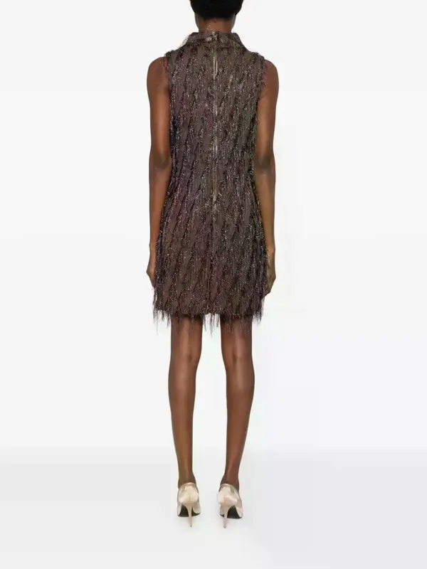 RAME Fringe-trimmed Sleeveless Midi Dress
