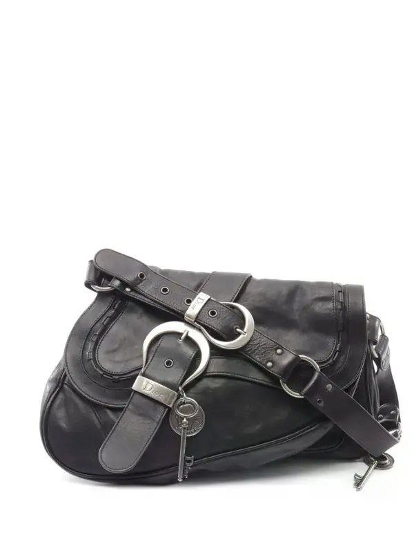 Dior 2000s Gaucho Saddle Shoulder Bag - Black