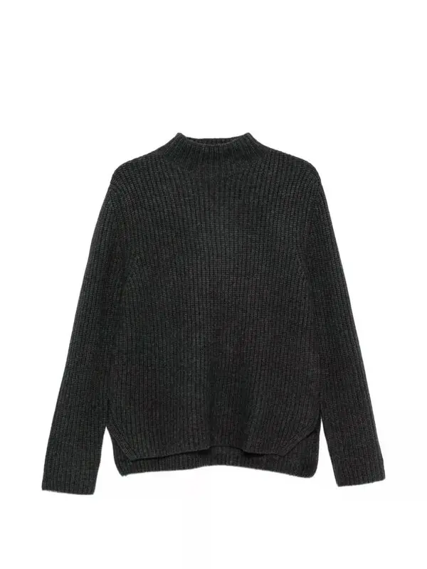 UNIVERSEL Ribbed-knit High-neck Sweater - Grey
