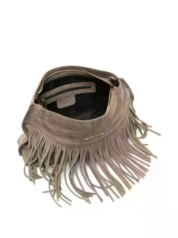 MARC ELLIS Dakota M Fringe-trim Leather Shoulder Bag