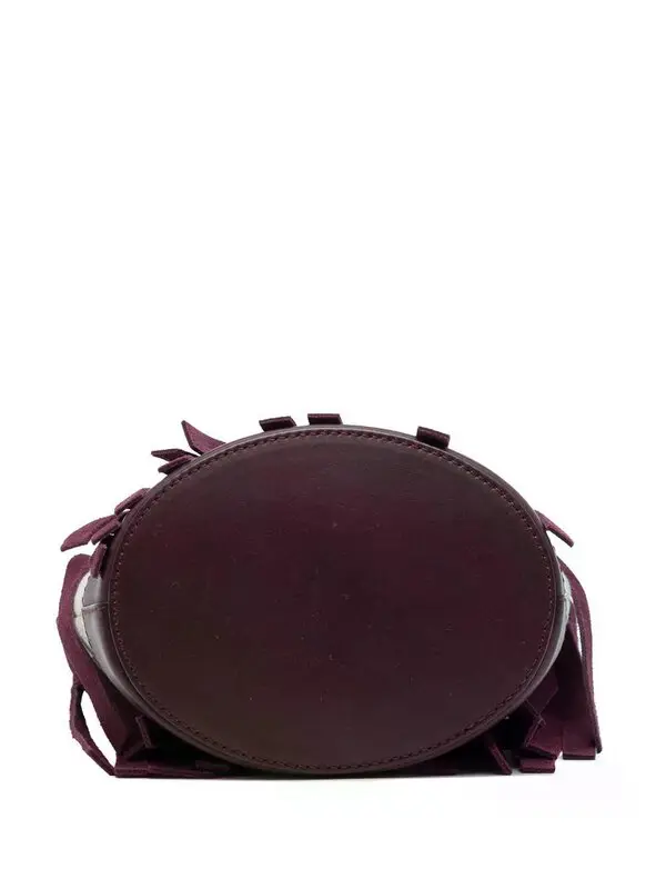 Burberry 2000-2017 Mega Check Canvas And Suede Fringe Bucket Bag