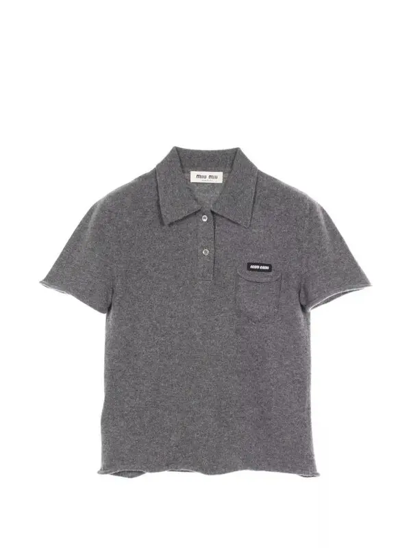 Miu Miu 2010s Short-sleeve Polo Shirt - Gray