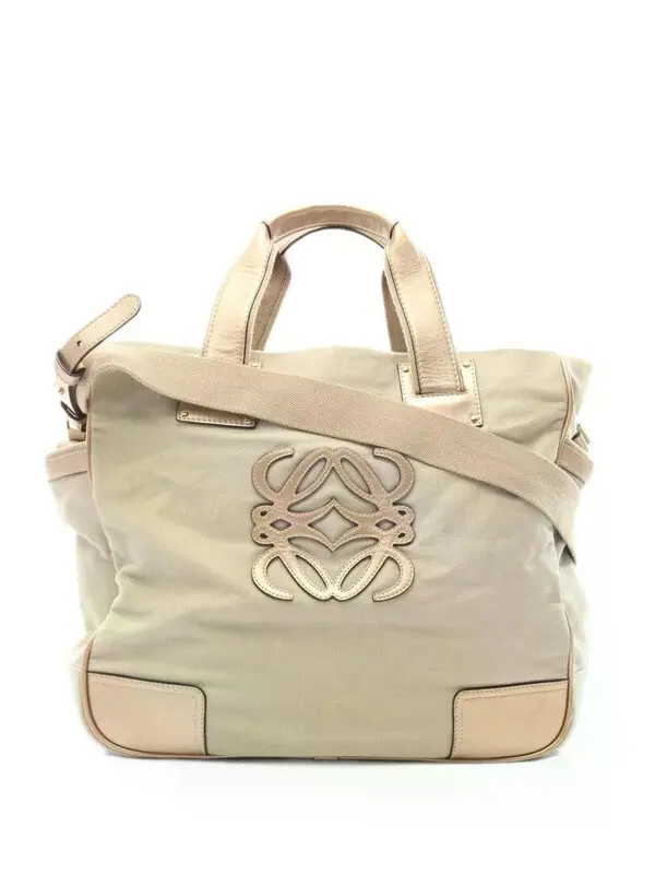 Loewe 2000s Anagram Tote Bag - Neutrals