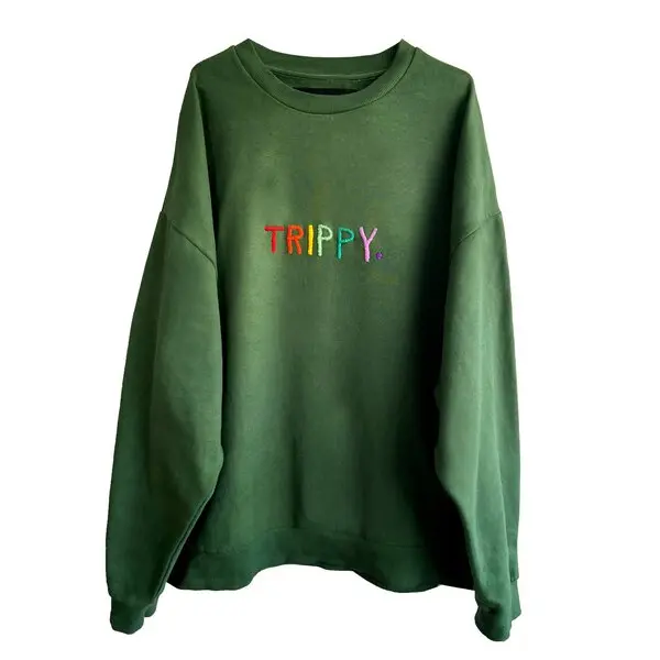 QUILLATTIRE Trippy Embroidered Sweatshirt