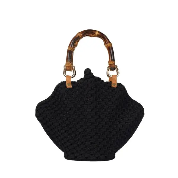 JELAVU Venus Crochette Shell Bag - Black