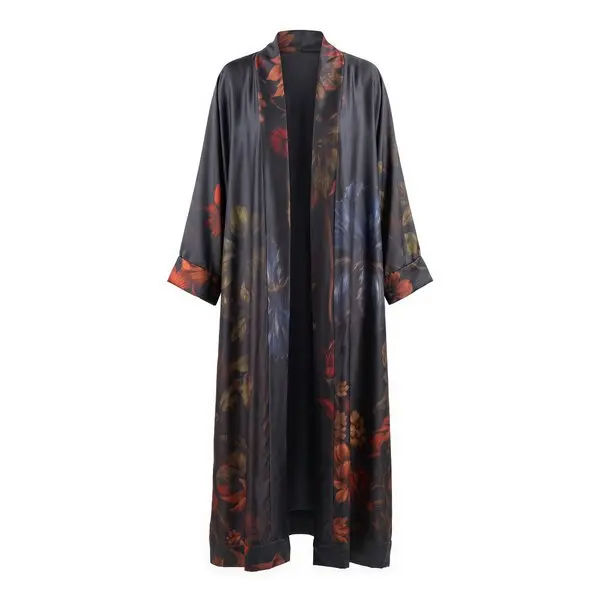 JANARA JONES Art Satin Abaya Kaftan