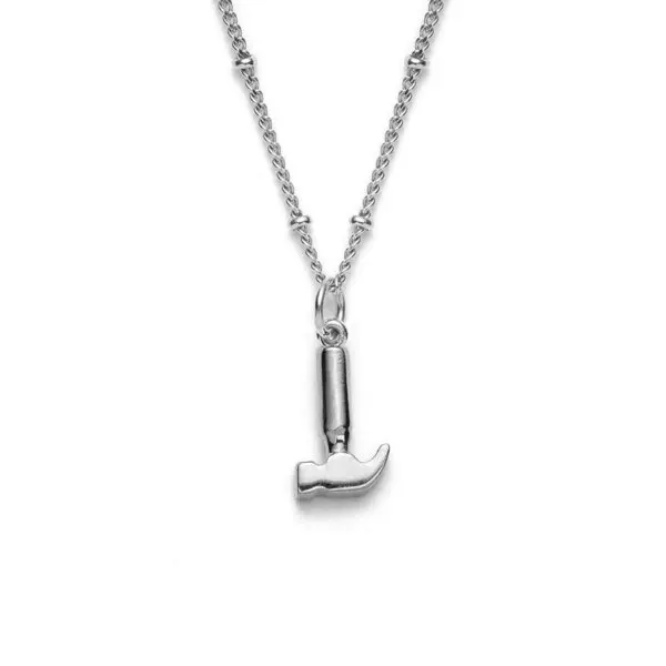 WITH LOVE DARLING Hammer Necklace Sterling