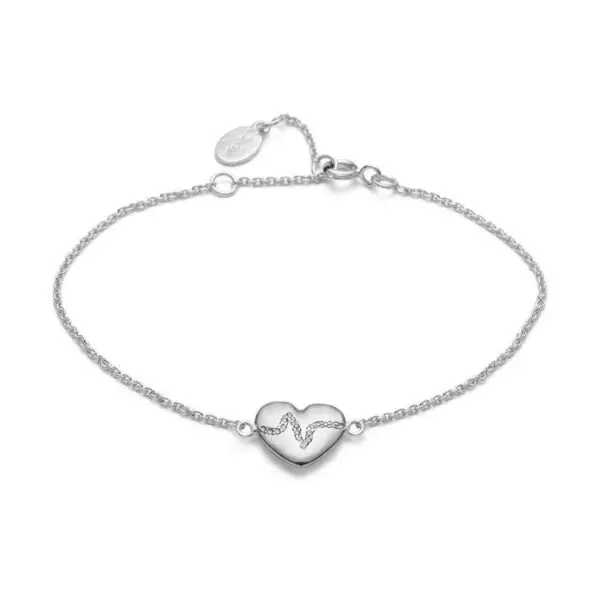 WITH LOVE DARLING Heartbeat Bracelet Sterling - Silver