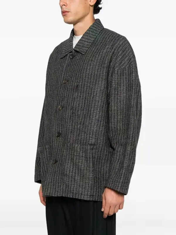ZIGGY CHEN Textured-finish Button-up Jacket